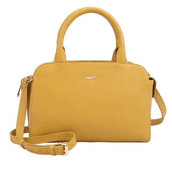 PAUL COSTELLOE Giselle Leather Crossbody Bag - Gold