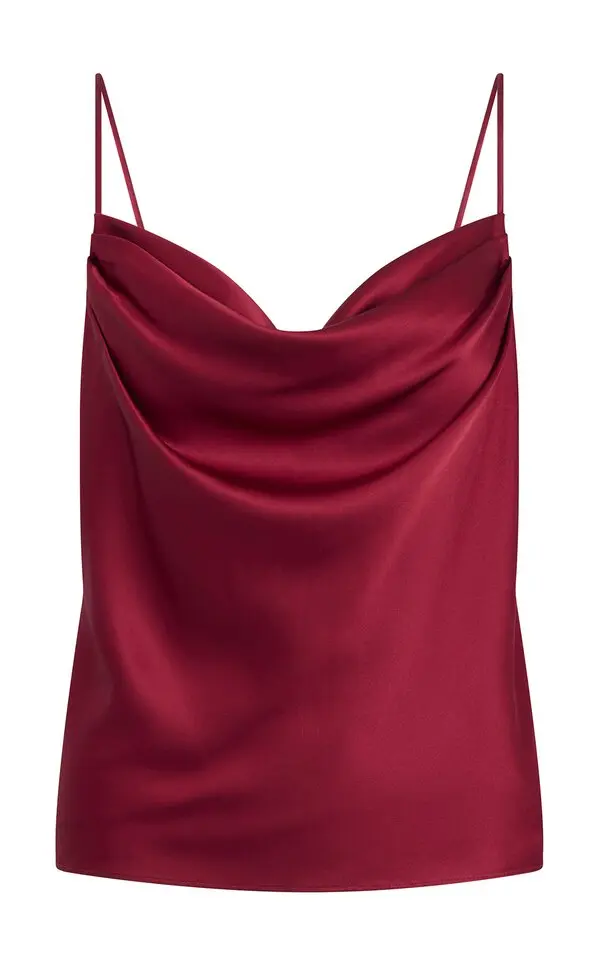 HEIRLOME Cleo Silk Top - Red
