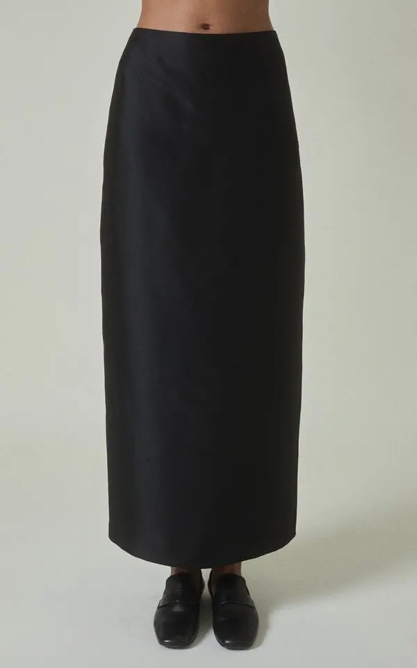 HEIRLOME Sandrita Silk Shantung Maxi Skirt
