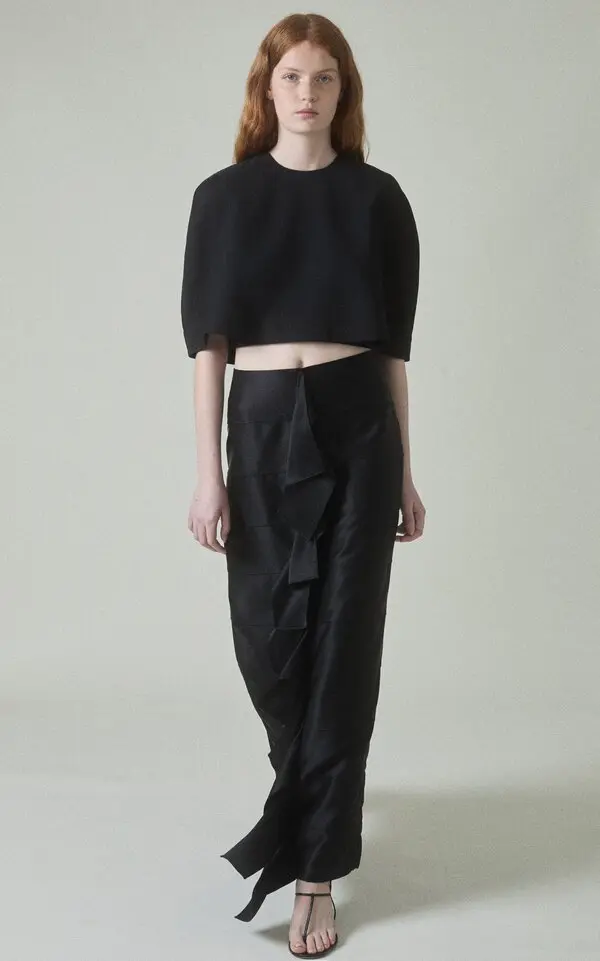 HEIRLOME Caroline Silk Maxi Skirt - Black