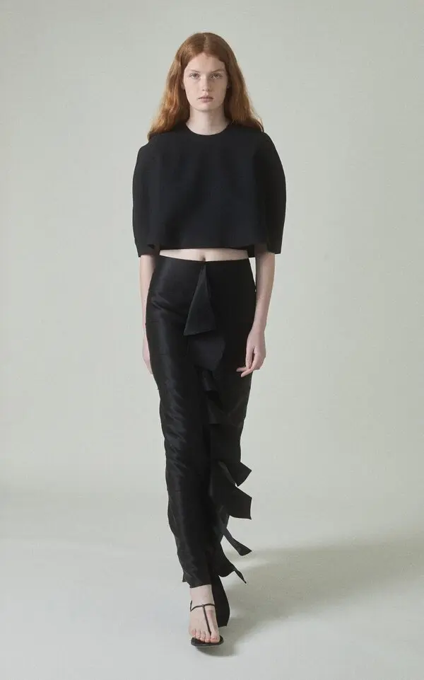 HEIRLOME Caroline Silk Maxi Skirt - Black