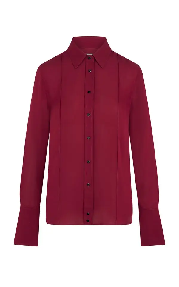 HEIRLOME Rose Silk Shirt - Red