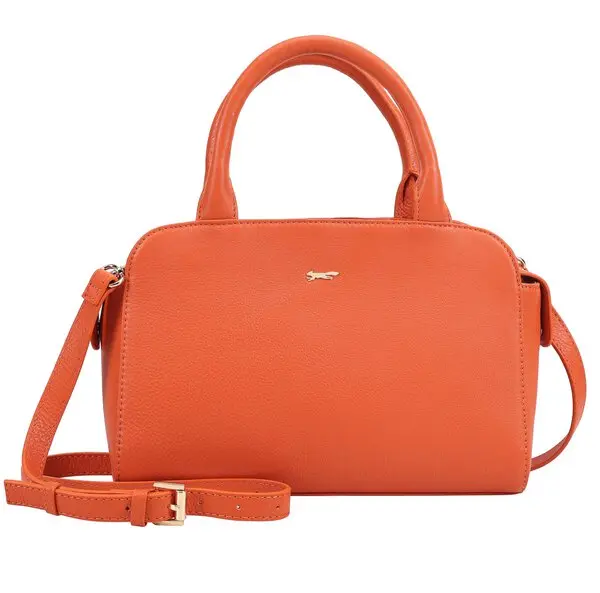 PAUL COSTELLOE Giselle Leather Crossbody Bag - Orange