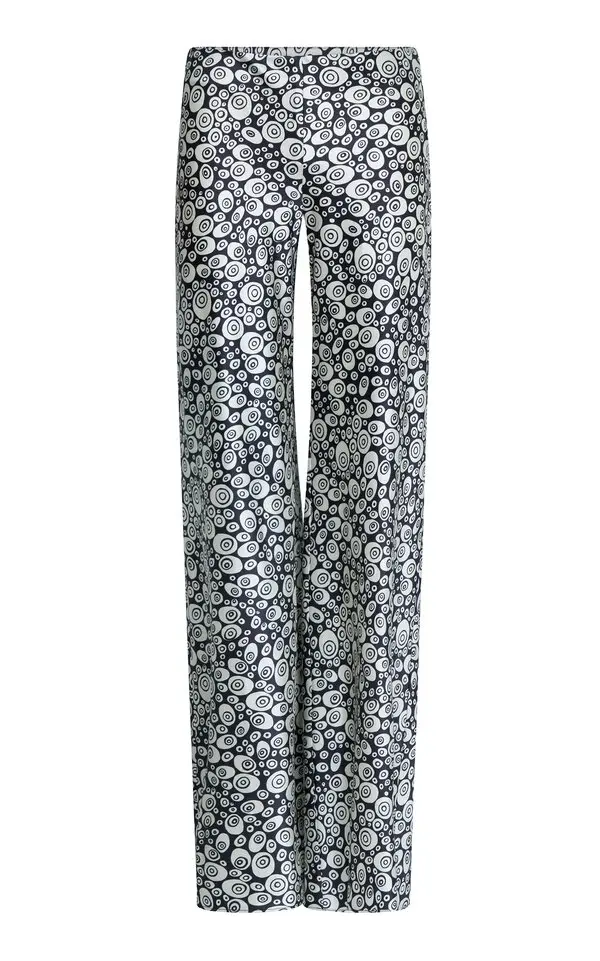 HEIRLOME Max Dotted Silk Wide-leg Trousers