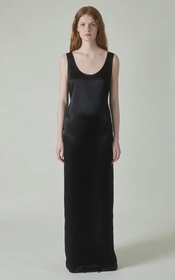 HEIRLOME Delphine Silk Satin Maxi Dress