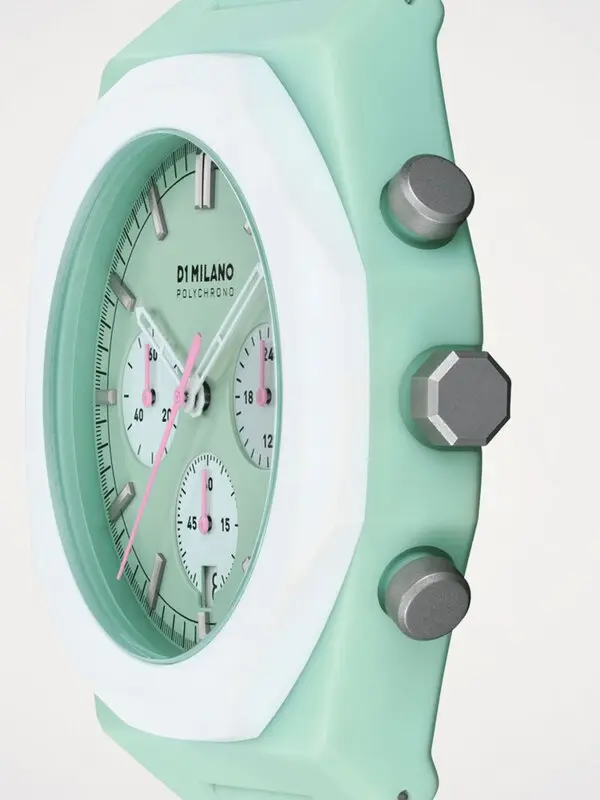 D1 MILANO Bicolour Polycarbonate Watch With Abstract Pattern