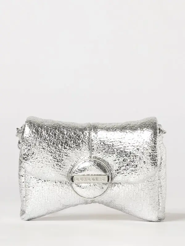 Borbonese Coquette Laminated Nylon Mini Bag With Metal Mesh Strap