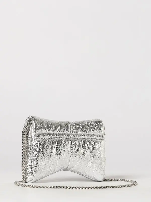 Borbonese Coquette Laminated Nylon Mini Bag With Metal Mesh Strap