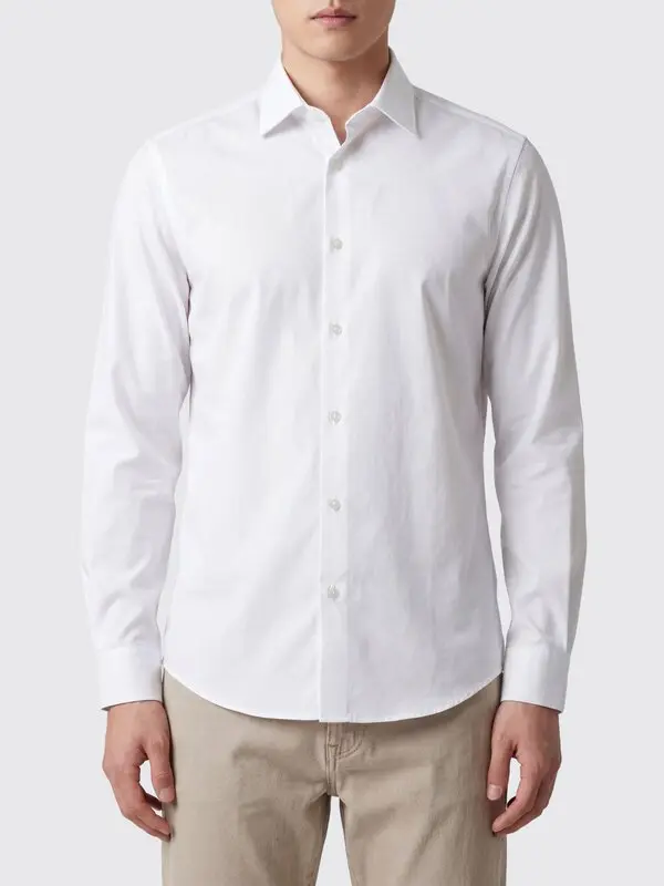 Calvin Klein Classic Stretch Cotton Poplin Shirt With French Collar