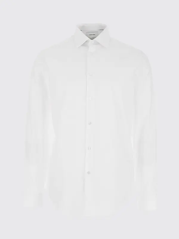 Calvin Klein Classic Stretch Cotton Poplin Shirt With French Collar