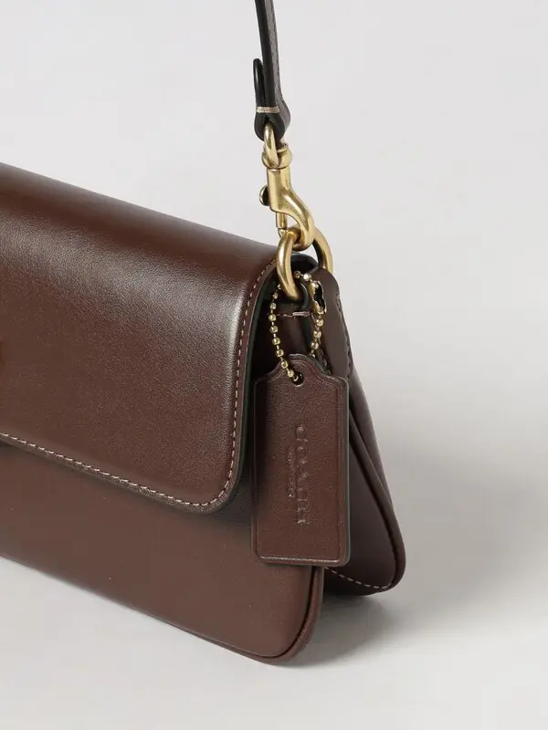 COACH Jet Monogram Calfskin Leather And Fabric Shoulder Bag With Removable Strap