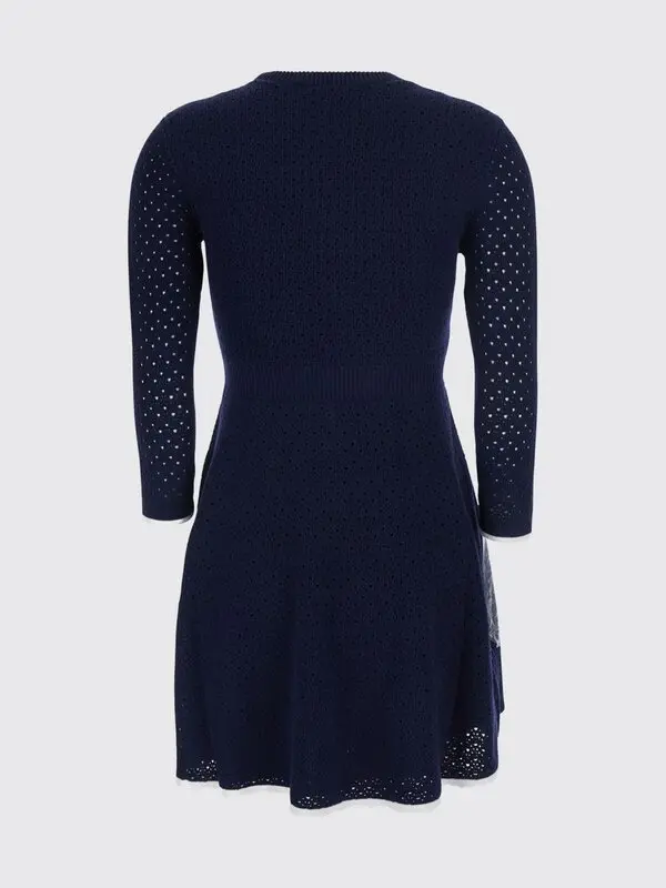 SELF-PORTRAIT Long-sleeved Viscose Knit Mini Dress