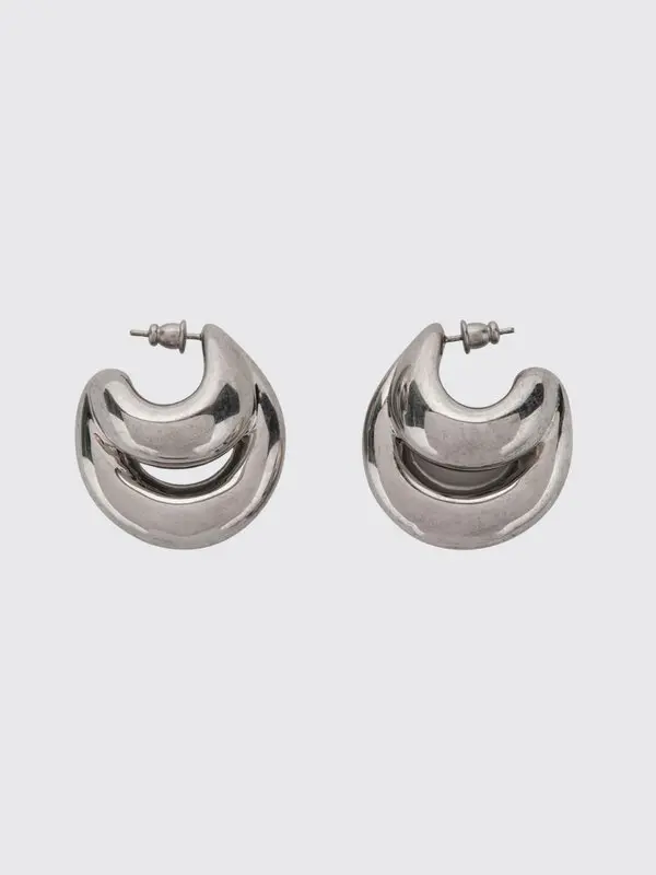 PANCONESI Blow Up Rounded Chrome-plated Brass Dangle Earrings - Silver