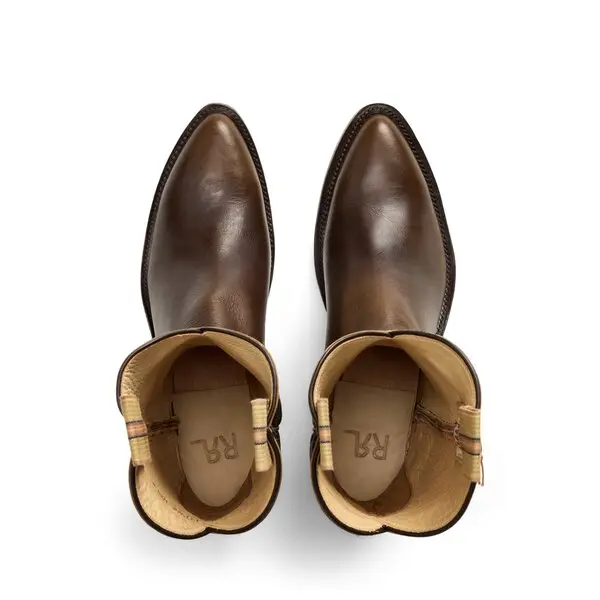 Ralph Lauren Holly Plainview Star-inlay Leather Boots