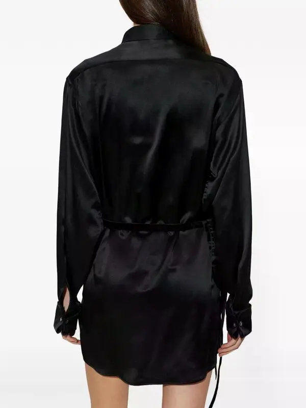 Balenciaga Satin-finish Wrap Mini Dress