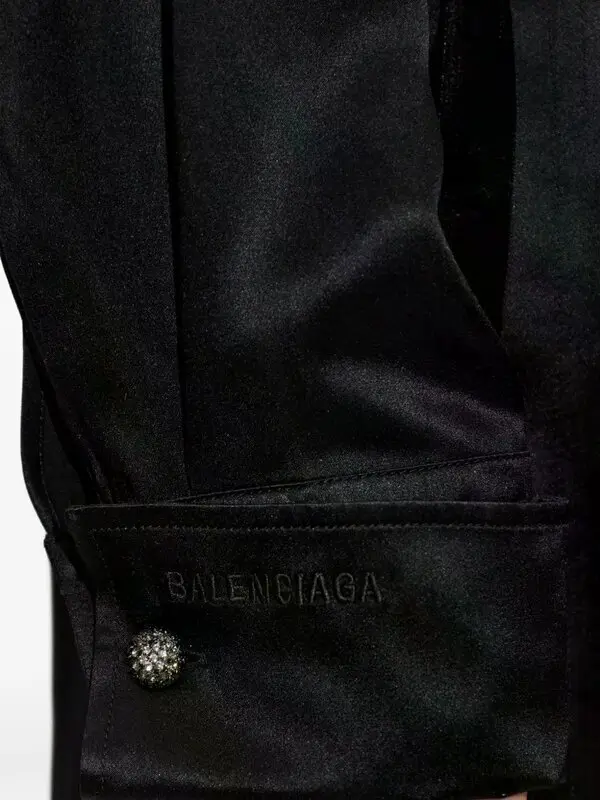 Balenciaga Satin-finish Wrap Mini Dress