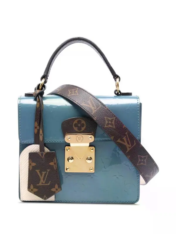 LOUIS VUITTON Monogram Vernis Spring Street Satchel - Blue