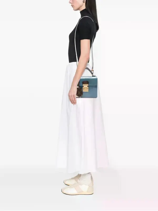LOUIS VUITTON Monogram Vernis Spring Street Satchel - Blue
