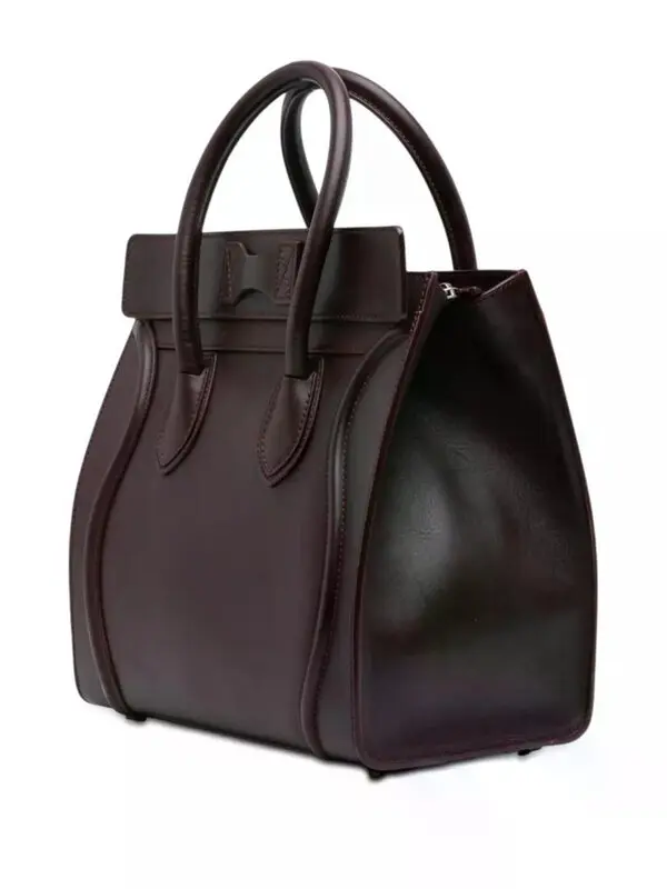 Celine Mini Smooth Calfskin Luggage Tote Bag - Red