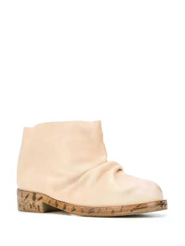 Natasha Zinko Beige Leather Blend Ankle Boots