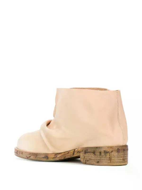 Natasha Zinko Beige Leather Blend Ankle Boots