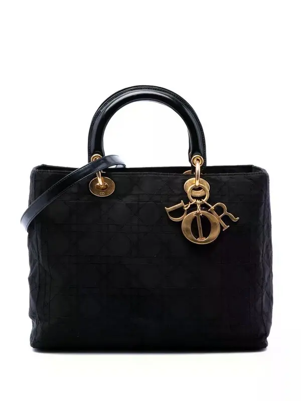 Dior Large Cannage Lady Satchel - Black
