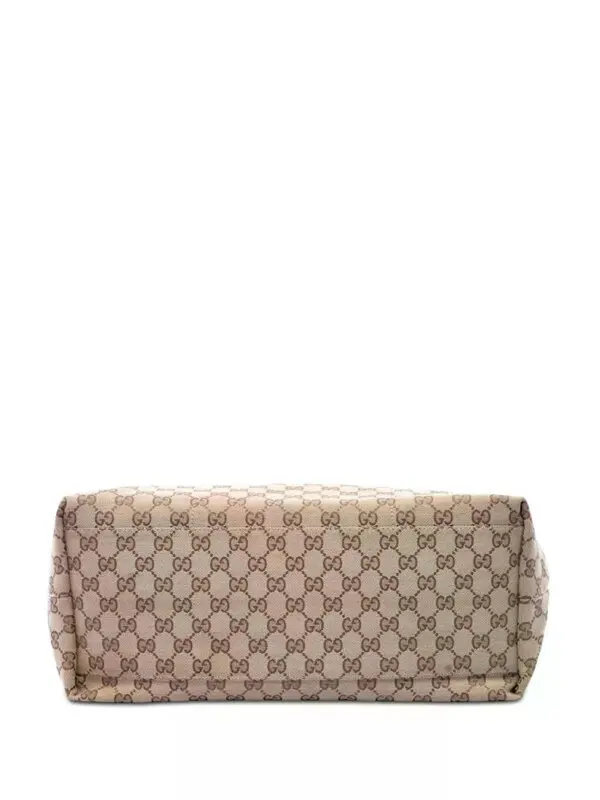 Gucci Gg Canvas Web Tote Bag