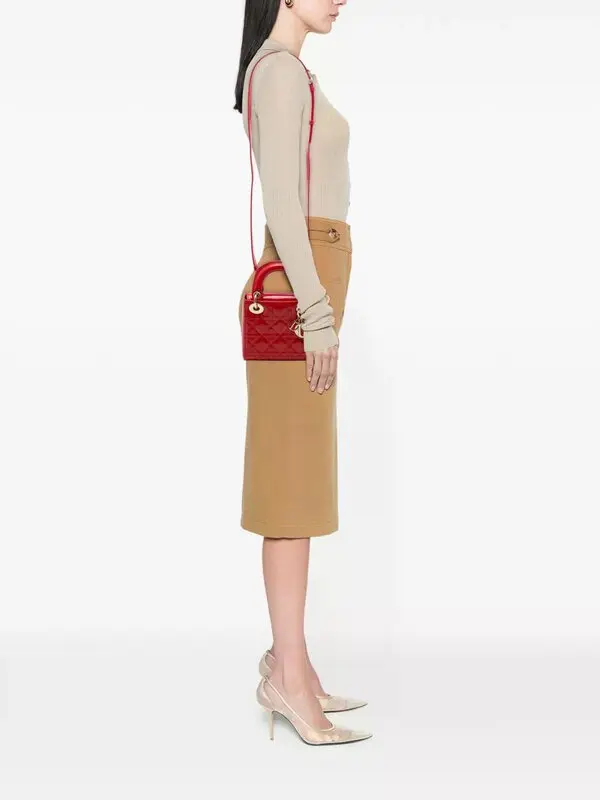 Dior Mini Lady Satchel - Red