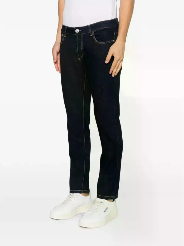 YES LONDON Logo Plaque Slim-fit Jeans