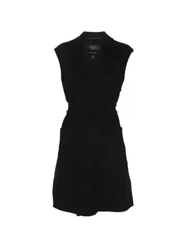 Max Mara Sleeveless Belted Coat - Black