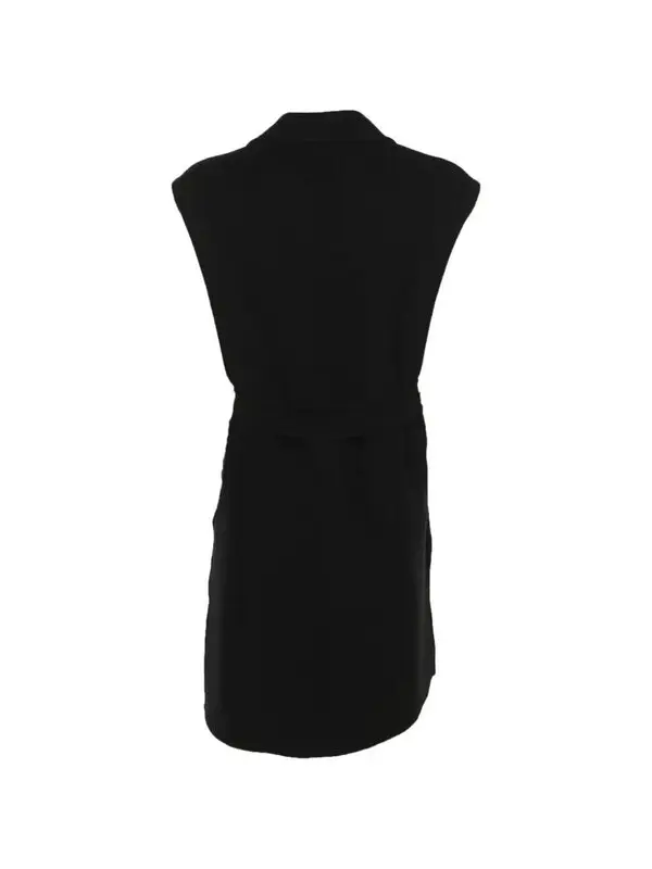 Max Mara Sleeveless Belted Coat - Black