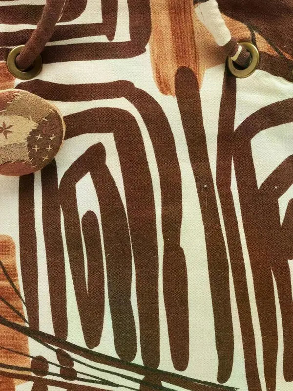 Marni Printed Rope Detail Tote Bag - Neutrals