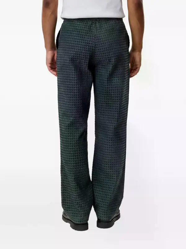 LES DEUX Seersucker Elasticated-waist Trousers