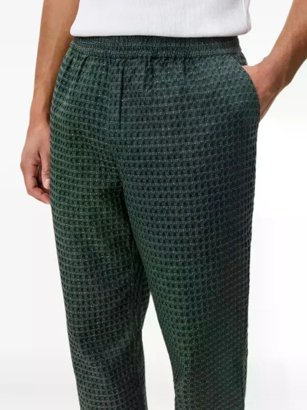LES DEUX Seersucker Elasticated-waist Trousers