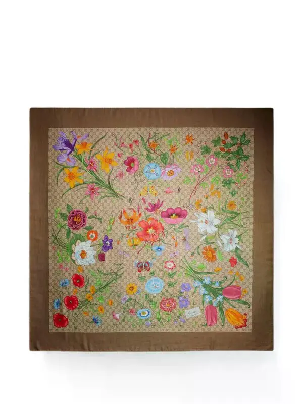 Gucci Floral-print Shawl
