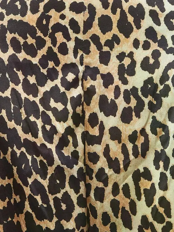 GANNI Leopard Print Wide-leg Trousers
