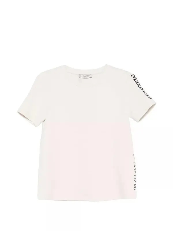 Max Mara Nancy Logo T-shirt - Neutrals