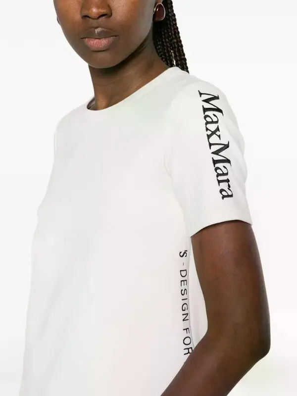 Max Mara Nancy Logo T-shirt - Neutrals