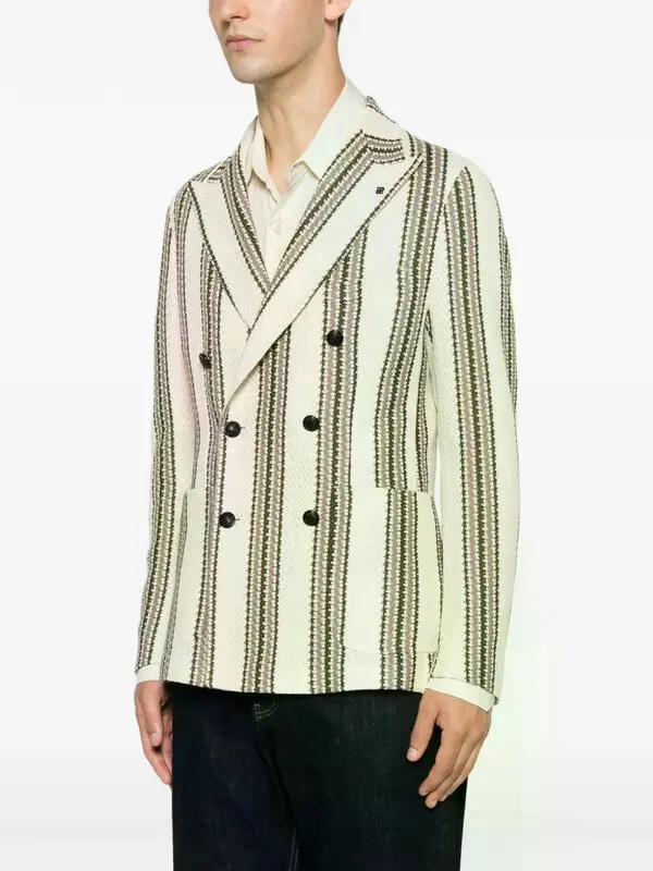 Tagliatore Double-breasted Striped Blazer