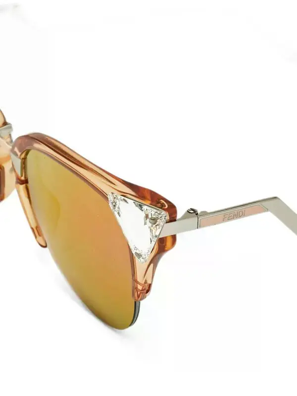 Fendi Iridia Crystal-embellished Cat-eye Sunglasses
