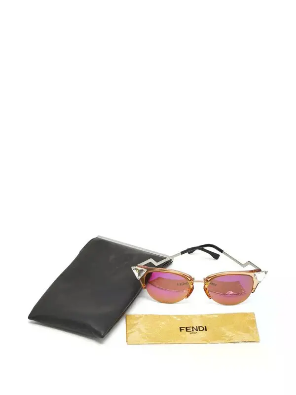 Fendi Iridia Crystal-embellished Cat-eye Sunglasses