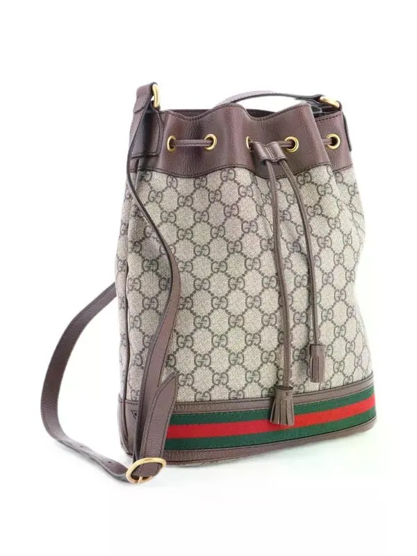 Gucci Ophidia Gg Coated Canvas Medium Bucket Bag