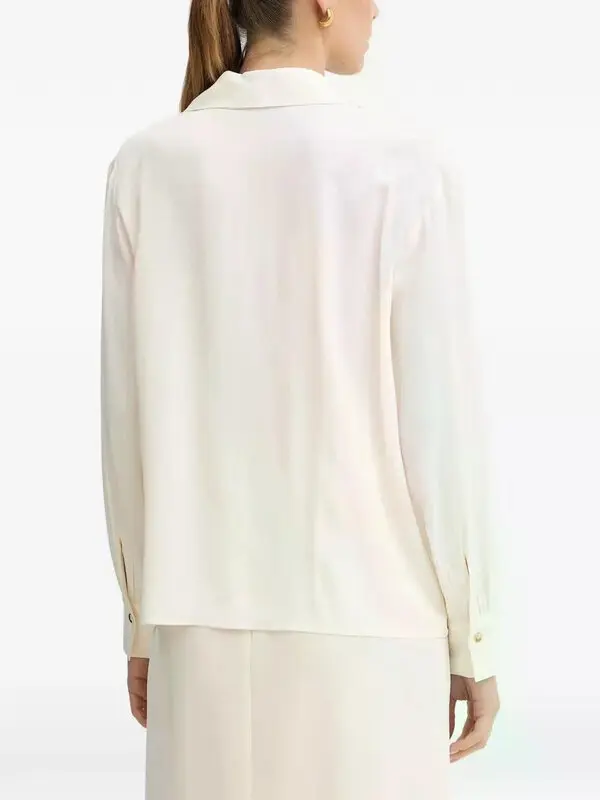 SIMONA CORSELLINI Draped Blouse With Chain Embellishment