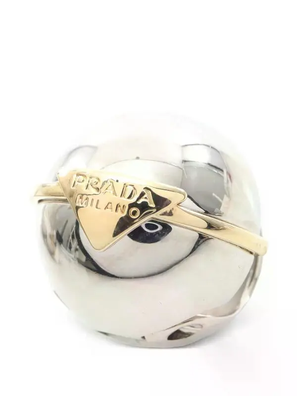 Prada Triangle Logo Earrings