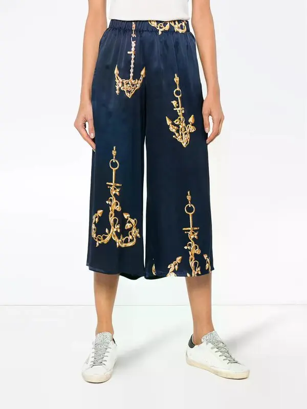 Natasha Zinko Silk Nautical Track Pants