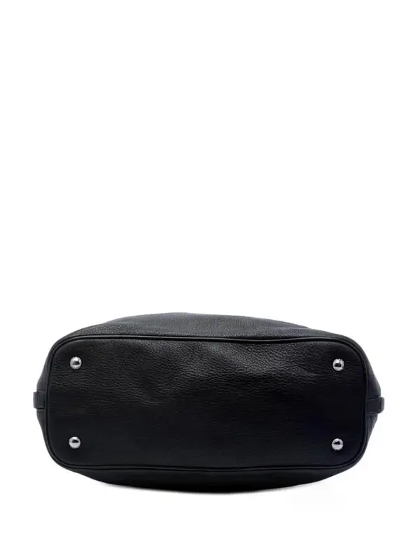 Prada Bicolor Cervo Deerskin Convertible Tote Satchel - Grey
