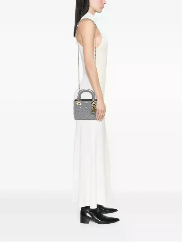 Dior Mini Lady Satchel - Grey