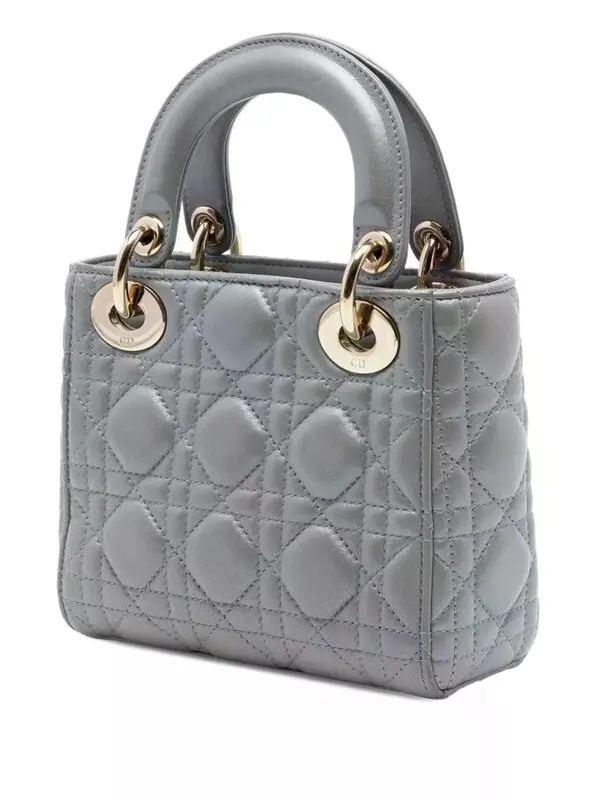 Dior Mini Lady Satchel - Grey