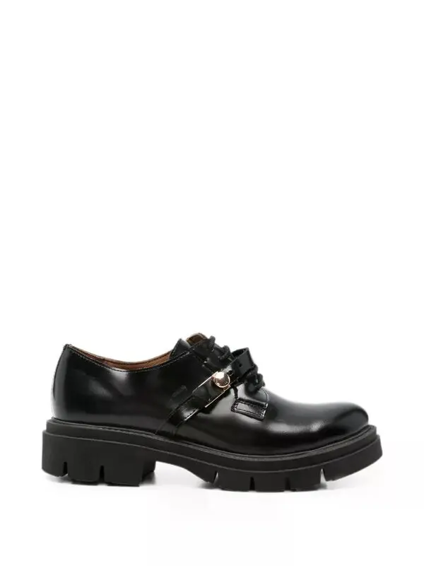 SERGIO MORETTI FIRENZE Leather Derby Shoes With Buckle Detail