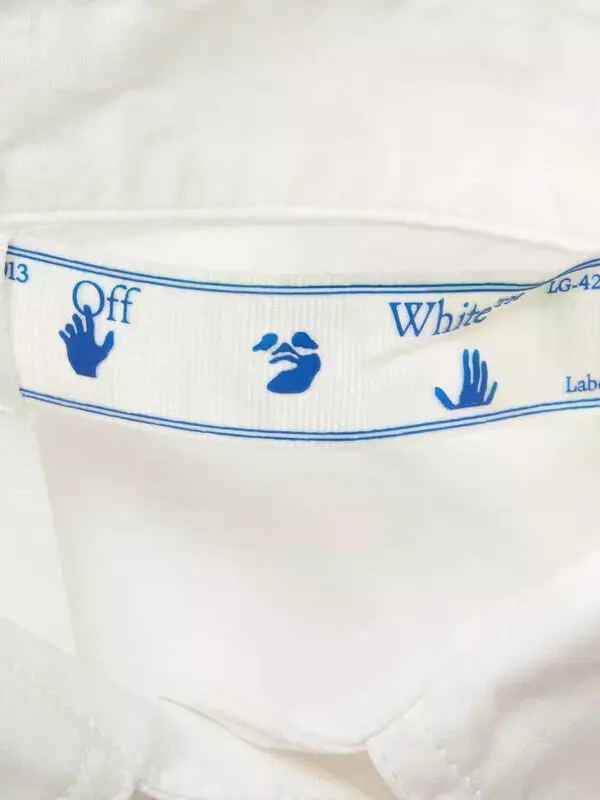 Off-White Embroidered Cotton Shirt